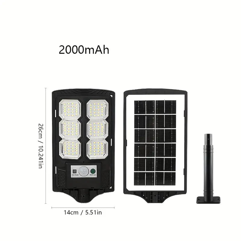 Lámpara LED Solar Exterior con Control Remoto y Sensor de Movimiento ...