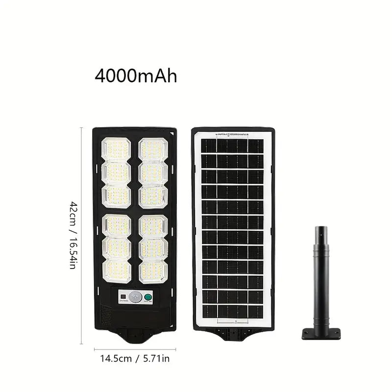 Lámpara LED Solar Exterior con Control Remoto y Sensor de Movimiento ...